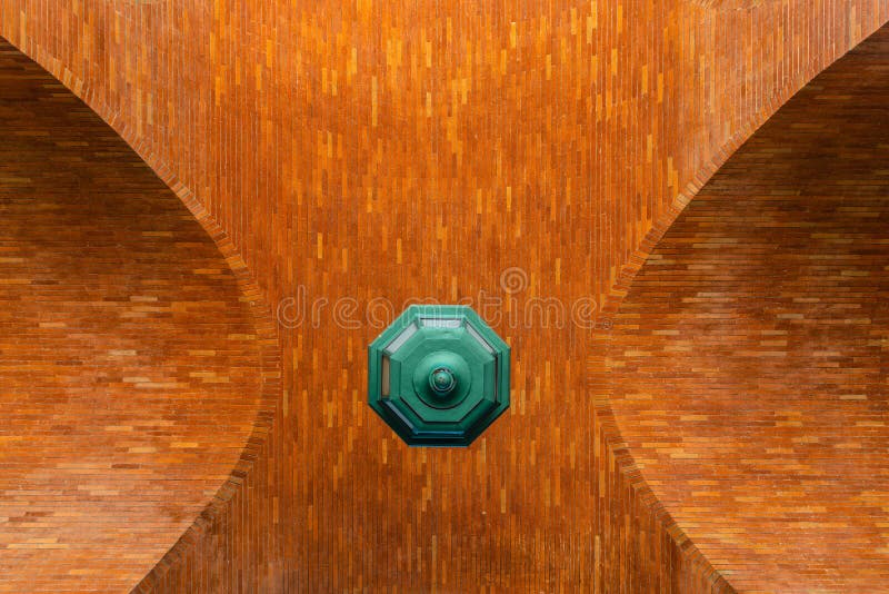 Red Brick Vault. Ceiling. Circular Pattern. Architectural Texture Stock ...