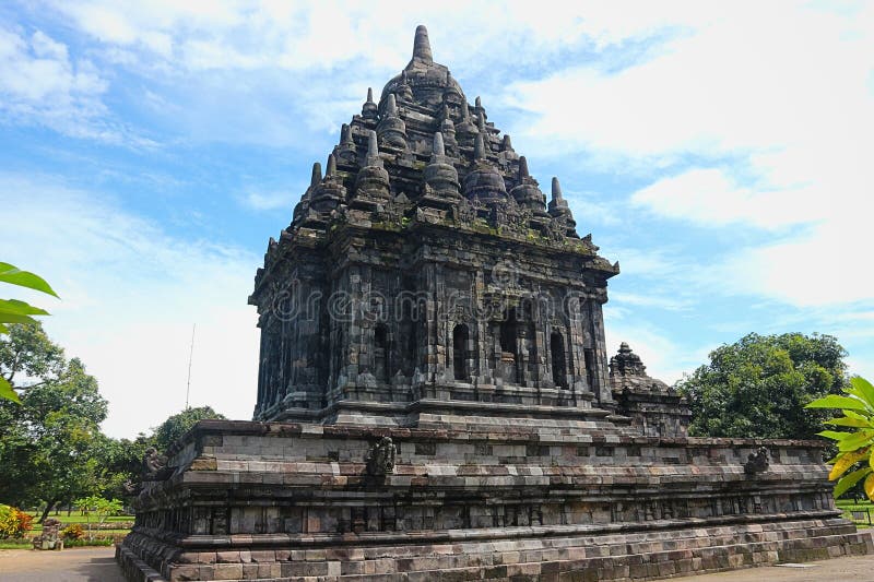 Low Angle View of Bubrah Buddhist Temple in Java Stock Photo - Image of ...