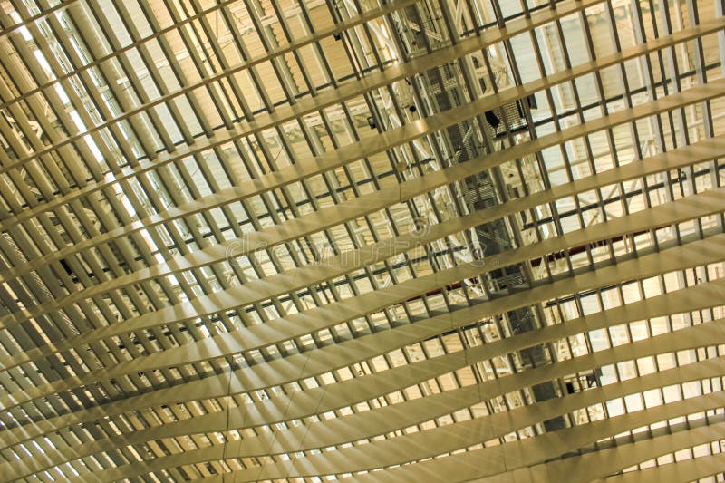 The Low Angle View of the Building Ceiling Stock Image - Image of ...