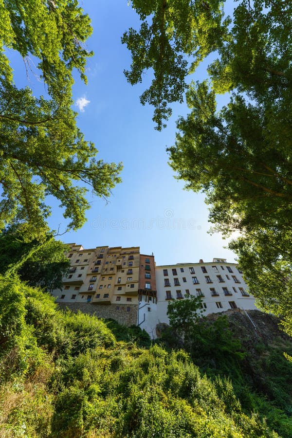 Low Angle View Buildings on the Cliff Edge Stock Image - Image of ...