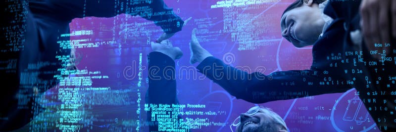 Composite Image of Low Angle View of Business People Giving High Five ...