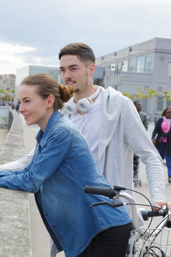 Low Angle View Couple Enjoying River View Stock Image - Image of ...