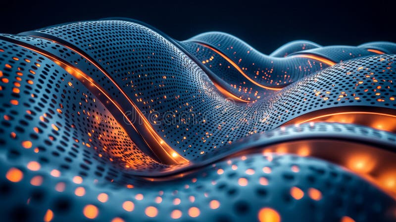 A Low-angle View of a Curved, Futuristic Structure with Intricate ...