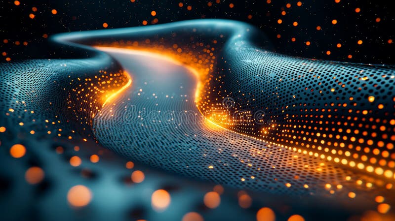 A Low-angle View of a Curved, Futuristic Structure with Intricate ...