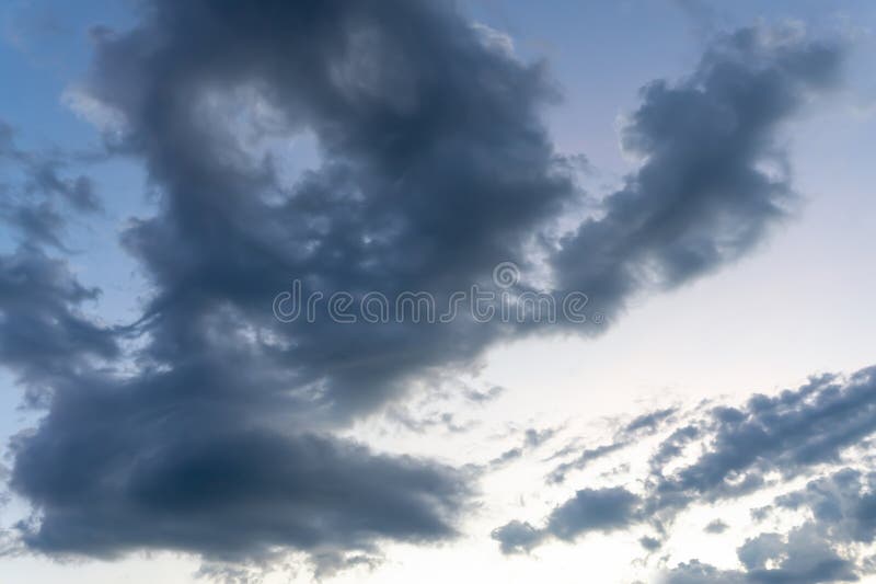 Low Angle View of Dark or Black Cloudy Sky Used As Natural Background Texture for Decorative Art ...