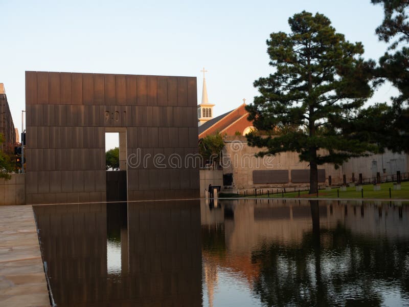 Low Angle View of the Eastern or 9:01 Gate of Time Reflected in the ...
