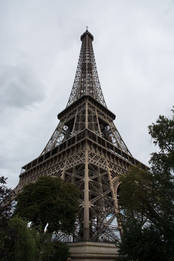Low-angle View of the Eiffel Tower Over the Cityscape of Paris, Europe ...