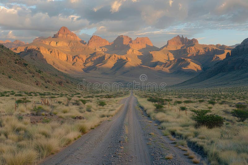 Low Angle View of an Empty Old Paved Road in a Remote Mountainous Area ...