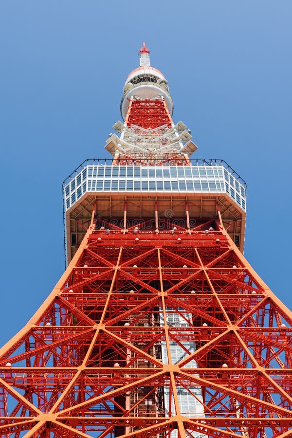 Low Angle View of the Famous Tokyo Tower in Minato, Tokyo, Japan ...