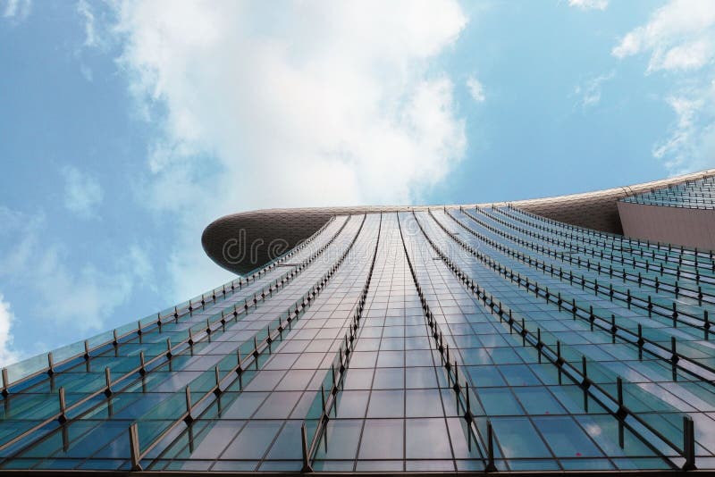 Low Angle View of Glass Building in Singapore Editorial Stock Photo ...