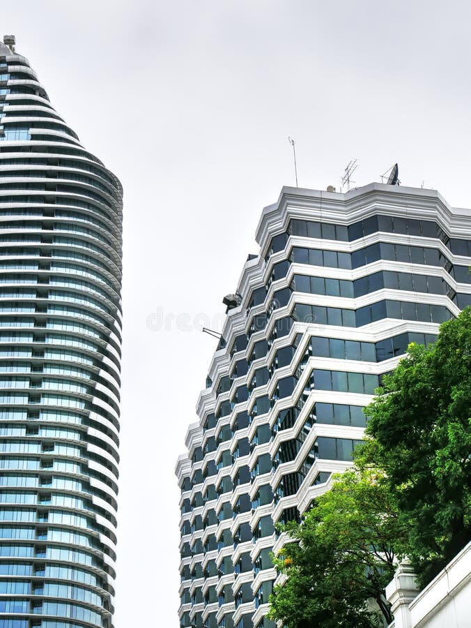 Low Angle View of Modern Buildings Side by Side Stock Image - Image of ...