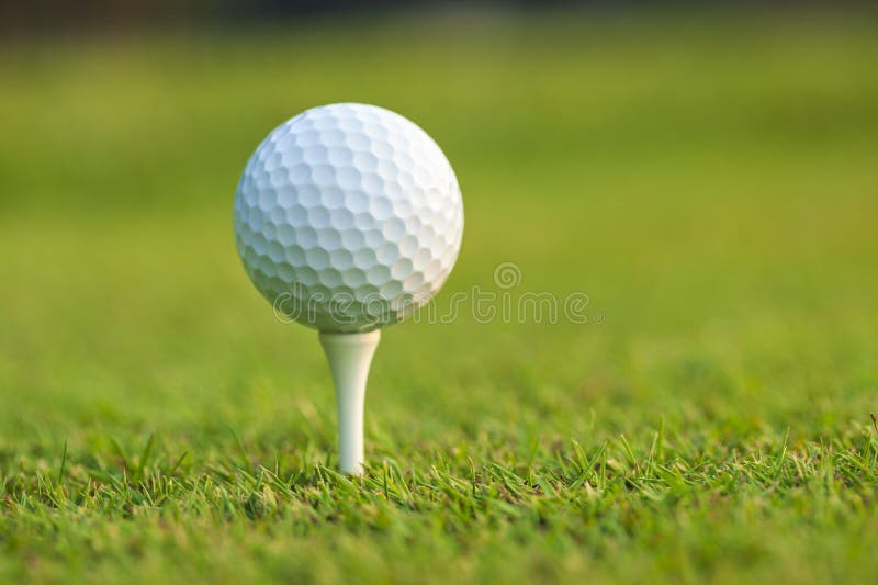 Close Up of Golf Ball on Green Stock Photo - Image of angle, defocused ...