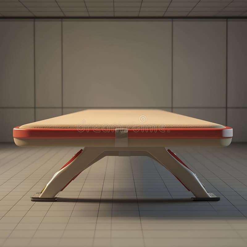 Low-angle View of Gymnastic Vault Table in Professional Training Center ...