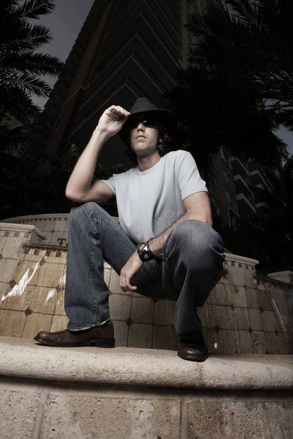 Ground Angle View of a Young Thug Stock Photo - Image of personal, male ...