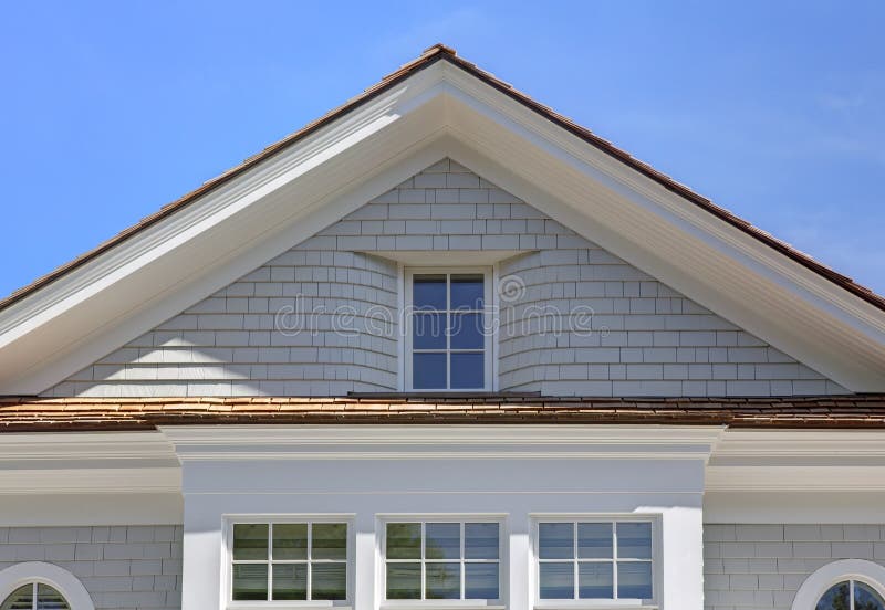 Low Angle View of House Upper Floors Stock Image - Image of outdoors ...