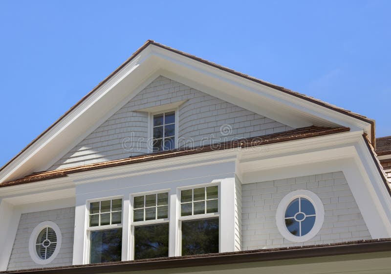 Low Angle View of House Upper Floors Stock Photo - Image of home ...