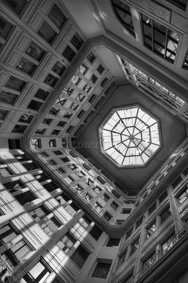 Low Angle View Inside Famous Building Stock Image - Image of angle ...