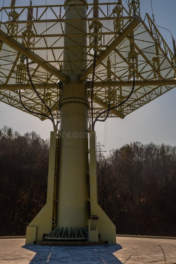 Low Angle View of Large Electrical Tower Stock Photo - Image of high ...