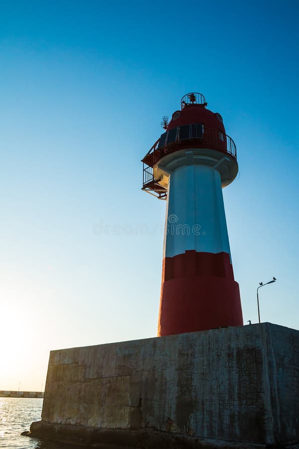 Lighthouse in Sochi, Russia Stock Image - Image of evening, contrast ...