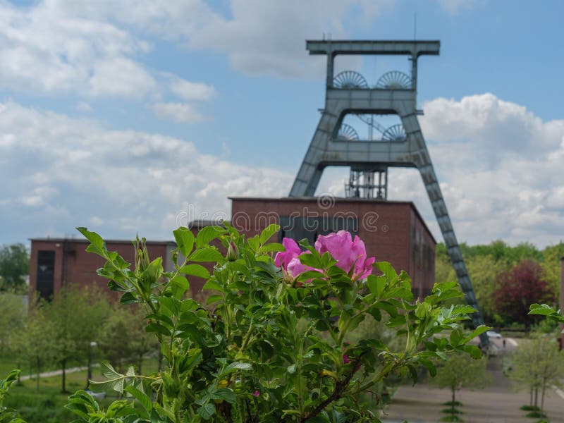 Low-angle View of a Mining Tower in Herten, Germany Stock Image - Image ...