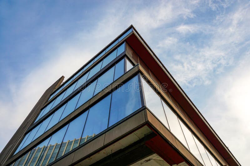 Low Angle View of a Modern Building Stock Image - Image of outdoors ...