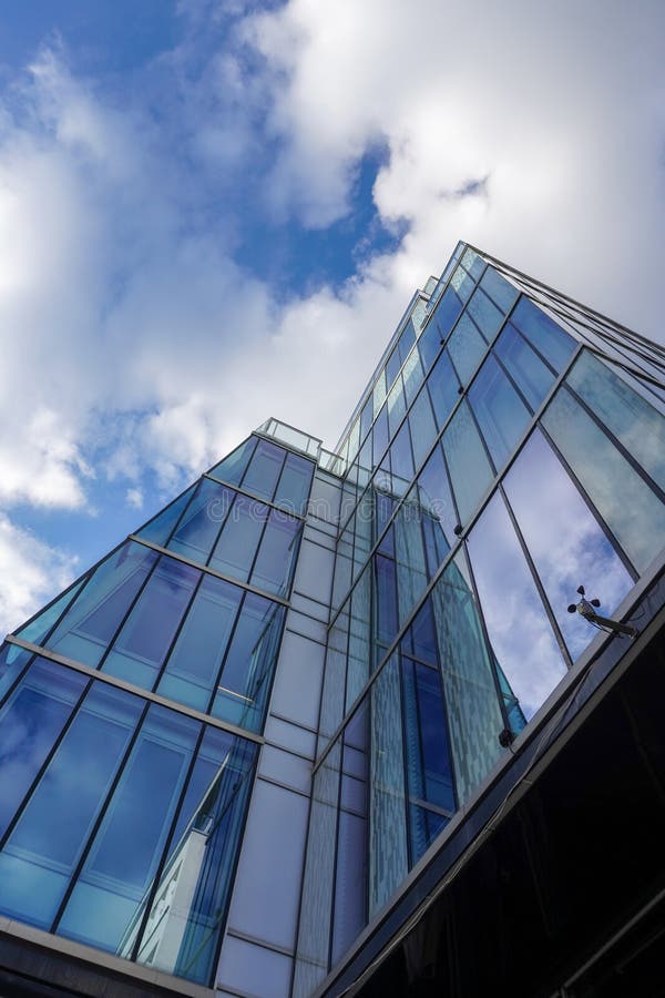 Low Angle View of a Modern Building Stock Image - Image of items, high ...