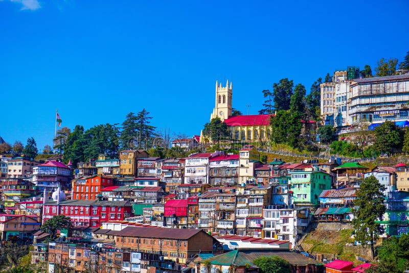 Low-angle View of Modern Buildings in Shimla, India Editorial ...