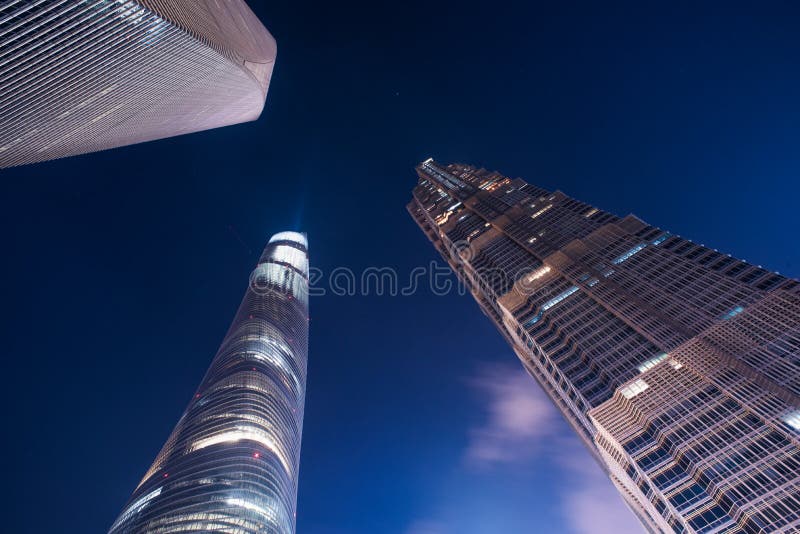 Low Angle View of Modern Buildings with Skyline Stock Photo - Image of ...