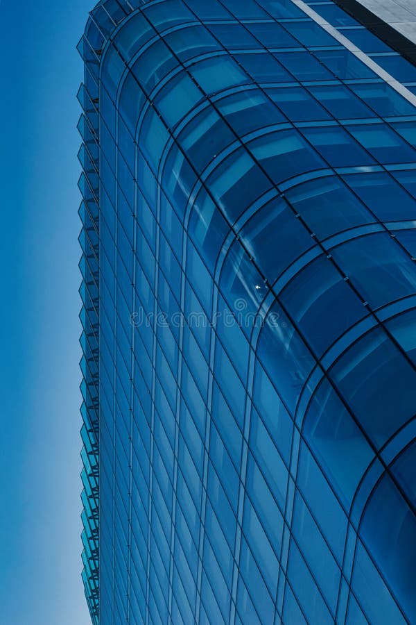 Low-Angle View of a Modern Glass Building Stock Photo - Image of estate ...