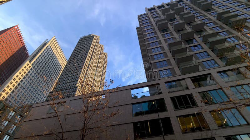 Low Angle View of Modern High-rise Buildings in the Hague, Netherlands ...