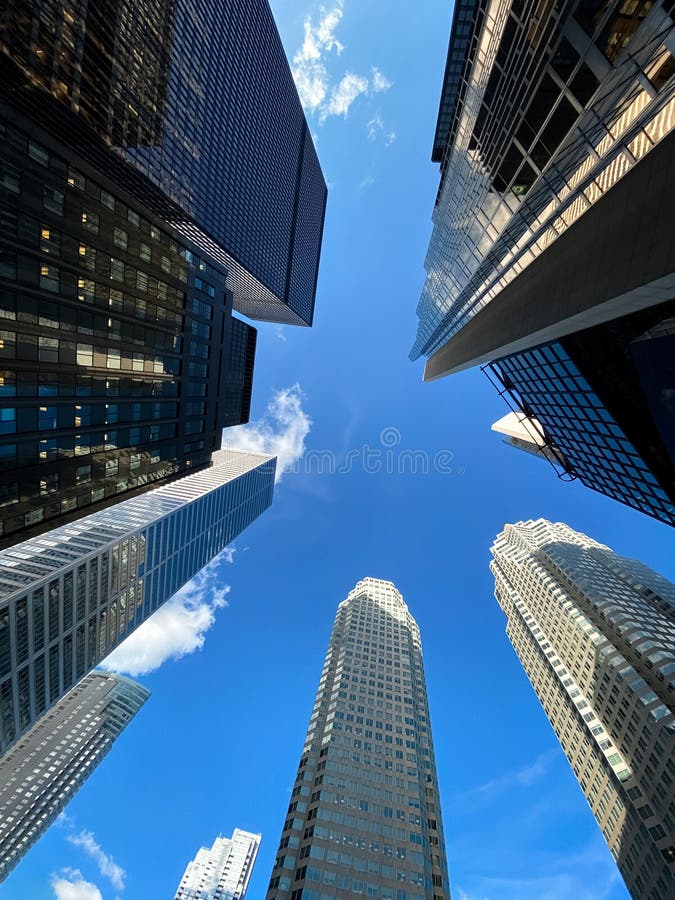 Low-angle View of Modern Skyscrapers in Toronto Stock Photo - Image of ...