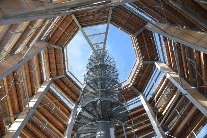 Low Angle View of Observation Tower in Background of Sky Stock Photo ...
