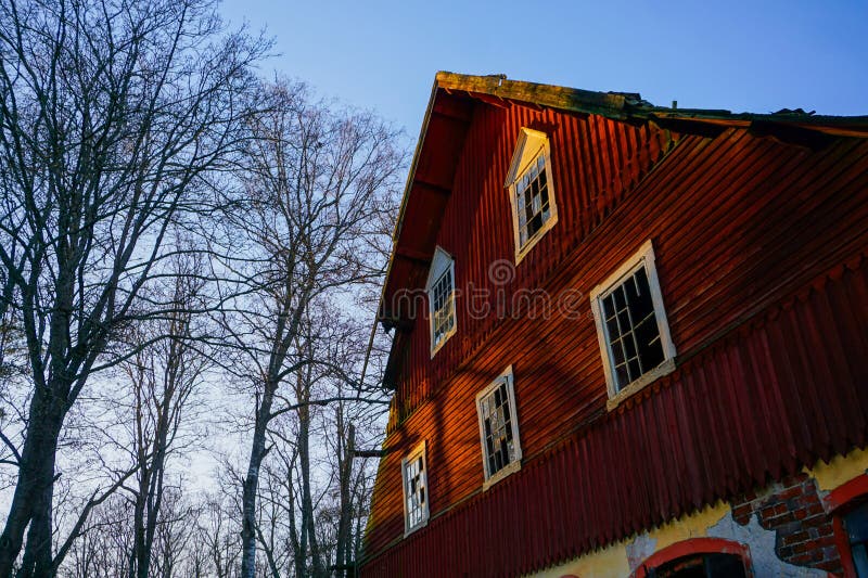 Low Angle View of a Old Barn Stock Photo - Image of window, rural ...