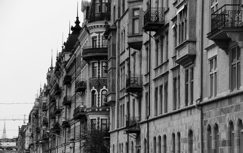 Low Angle View of Old Famous Buildings Stock Image - Image of house ...