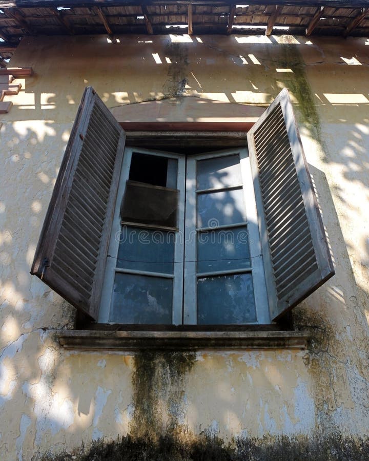 Low Angle View of an Opened Classical Window Stock Image - Image of ...