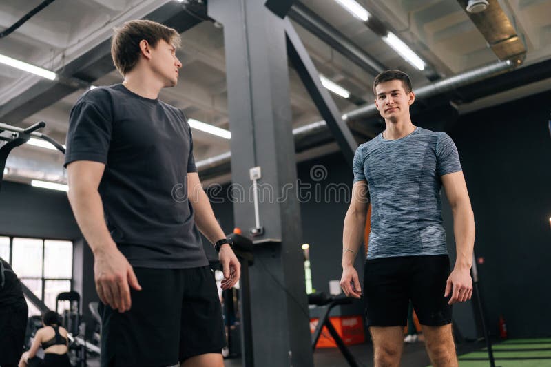 Handsome Beginner Sportsman Doing Side Lateral Raise with Dumbbells ...