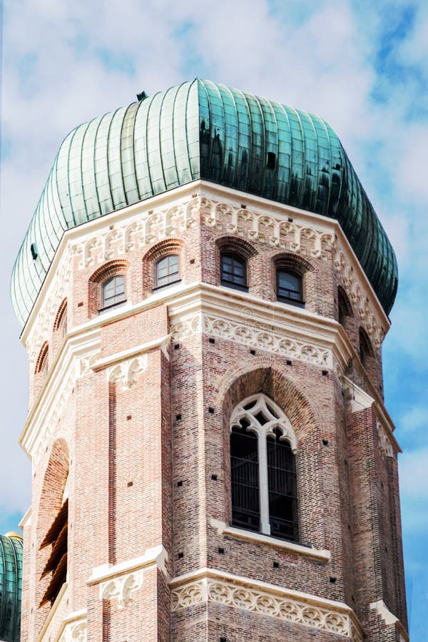 Low Angle View of Rounded Green Dome on Tower Stock Image - Image of ...