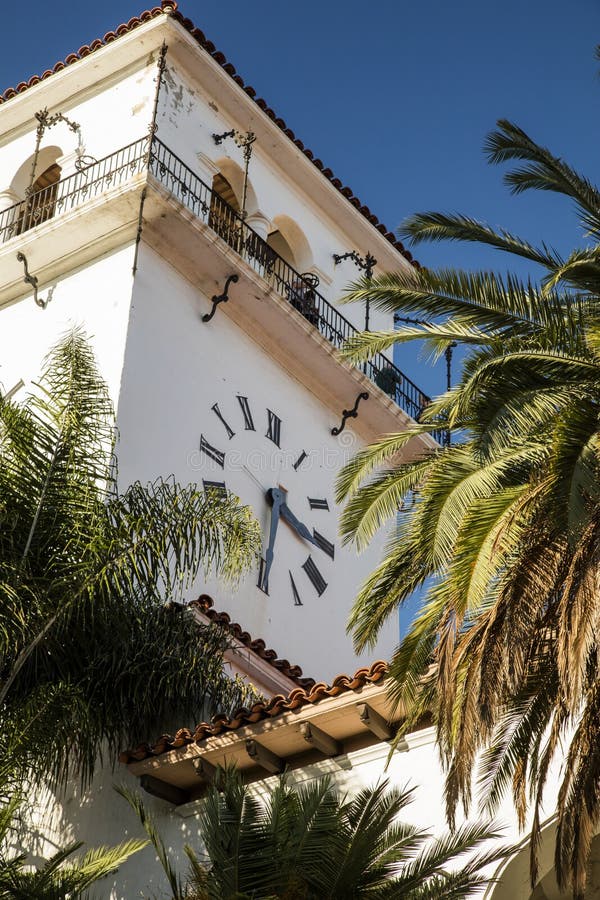 Courthouse clock tower stock image. Image of building - 110259663