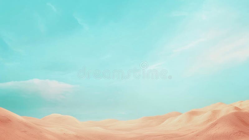 Low Angle View of a Serene Desert Landscape Featuring Smooth Sand Dunes ...