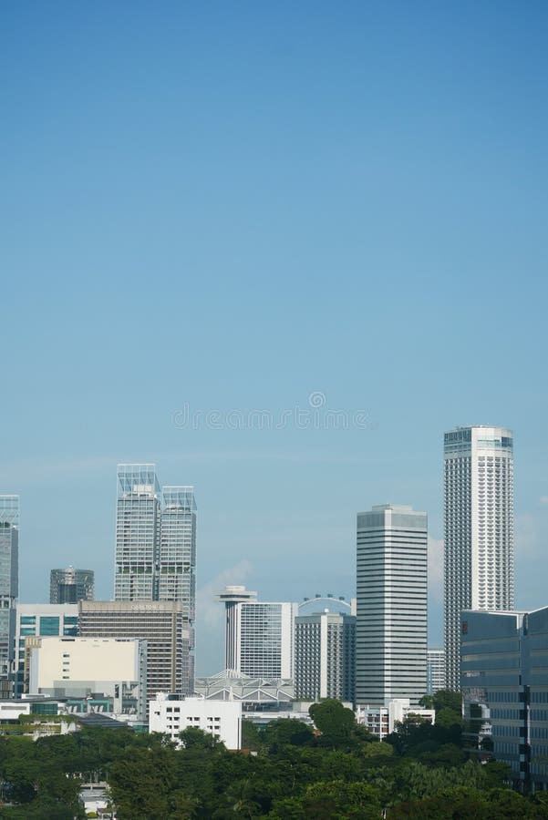 Low Angle View of Singapore City Buildings. Editorial Stock Image ...