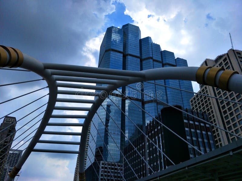Low Angle View of Skyscraper with Architecture in City Stock Image ...