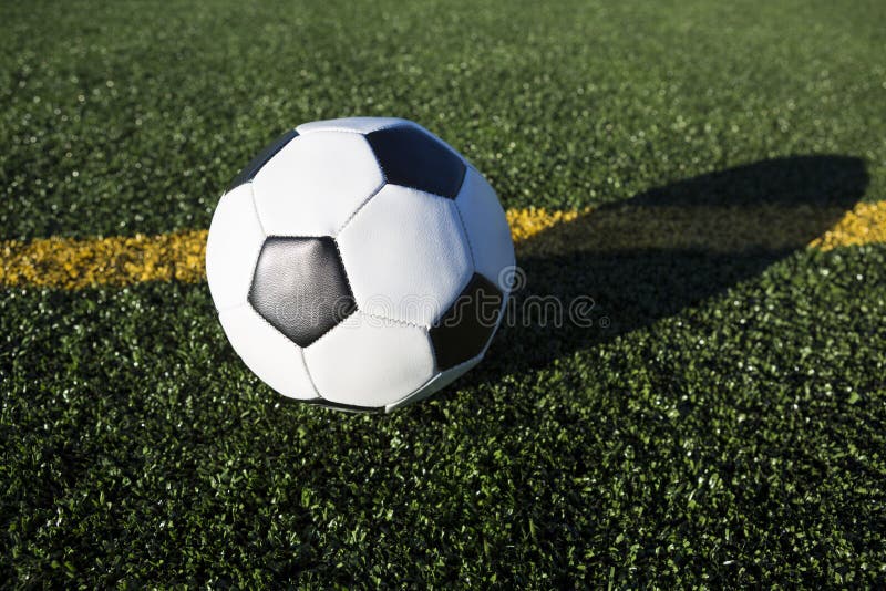 Low Angle View of Soccer Ball Stock Photo - Image of evening, color ...