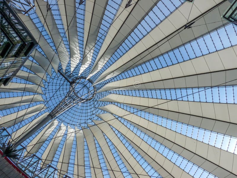 Low Angle View of the Sony Center Ceiling Editorial Image - Image of ...