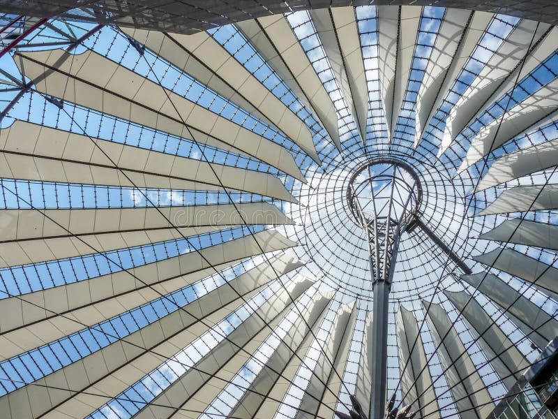 Low Angle View of the Sony Center Ceiling Editorial Photography - Image ...