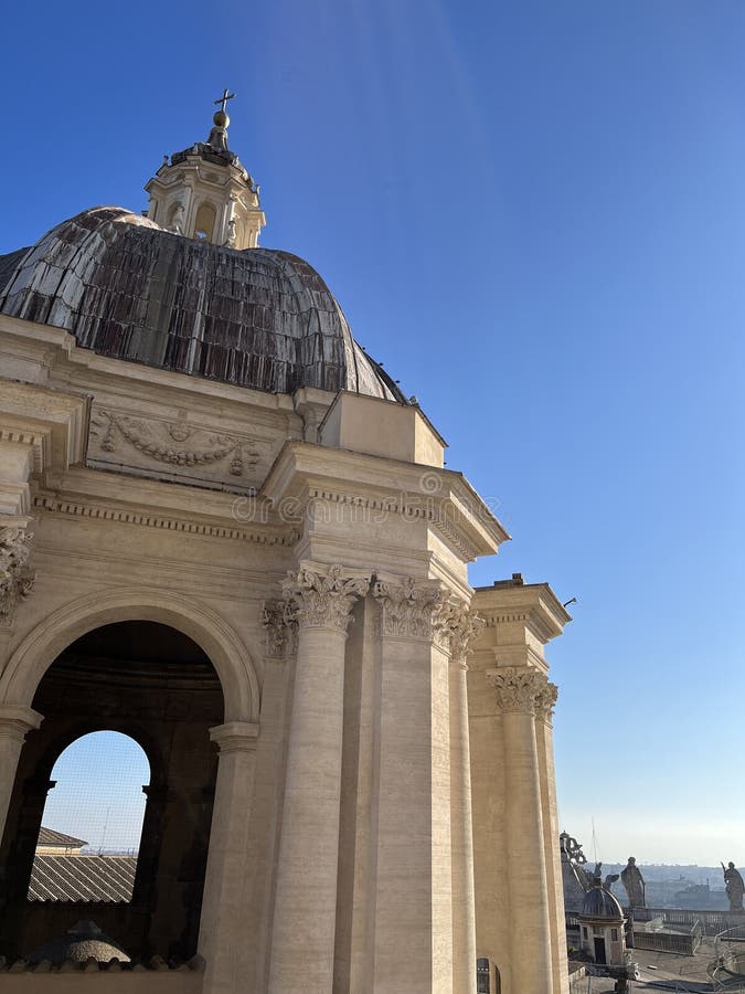 A Low Angle View of St. Peter S Basilica Rome, Italy Stock Photo ...