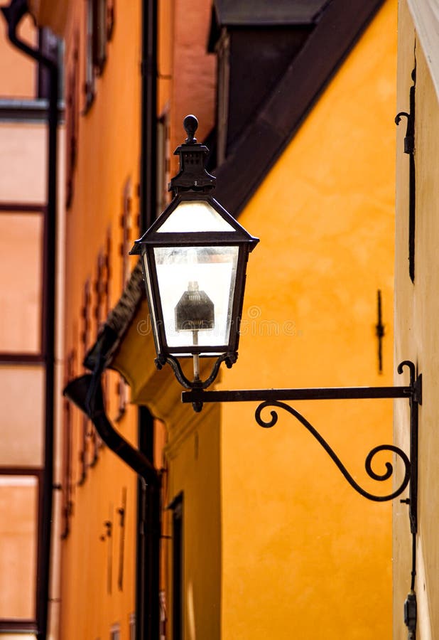 Low Angle View of Street Light Against Building Stock Photo - Image of ...