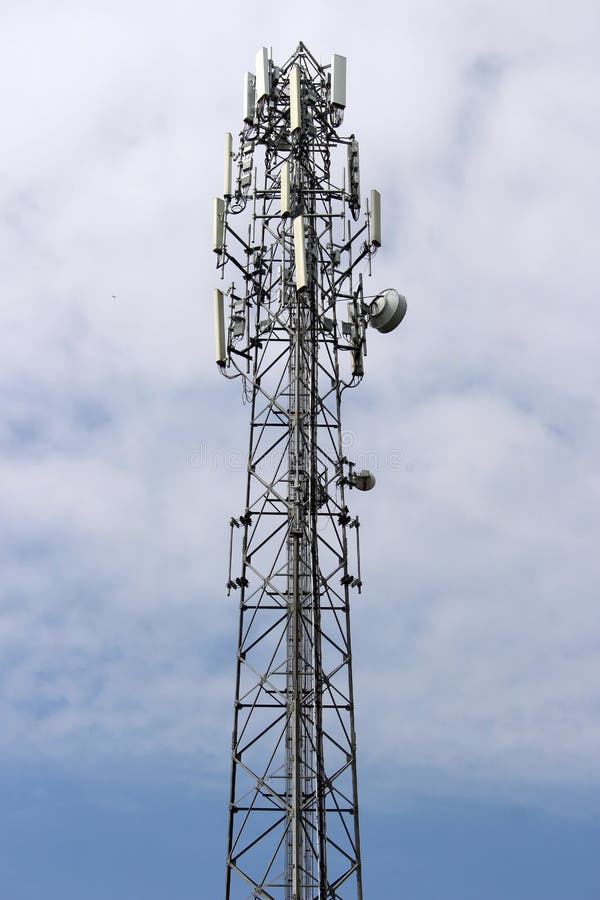 Low Angle View of Telecommunication Tower Stock Photo - Image of ...
