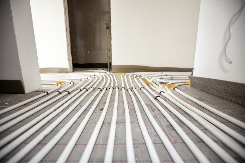 Pipe System of Floor Heating Mounted in Residential Building Under ...