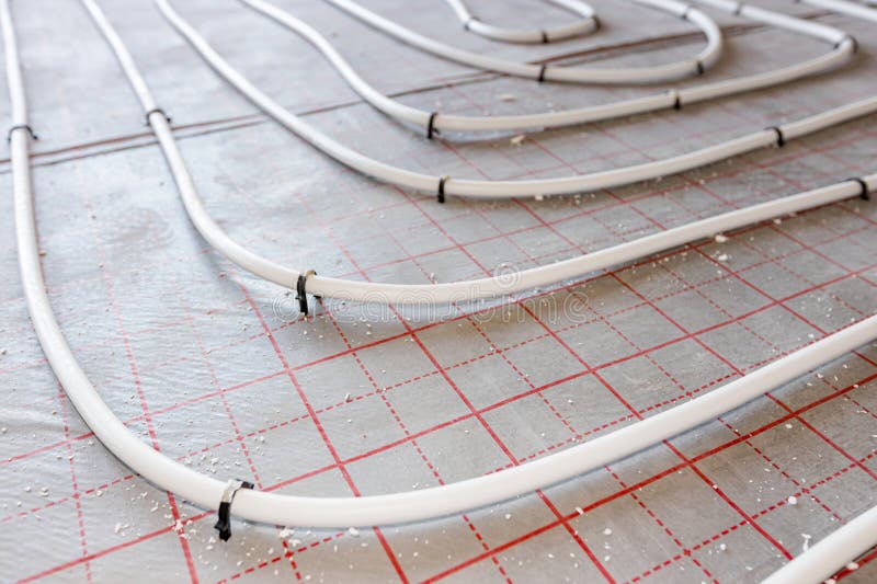 Pipe System of Floor Heating Mounted in Residential Building Under ...