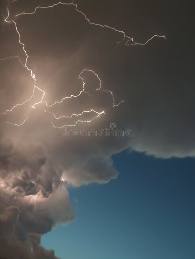 Low Angle View of Thunder Storm Stock Photo - Image of electricity ...